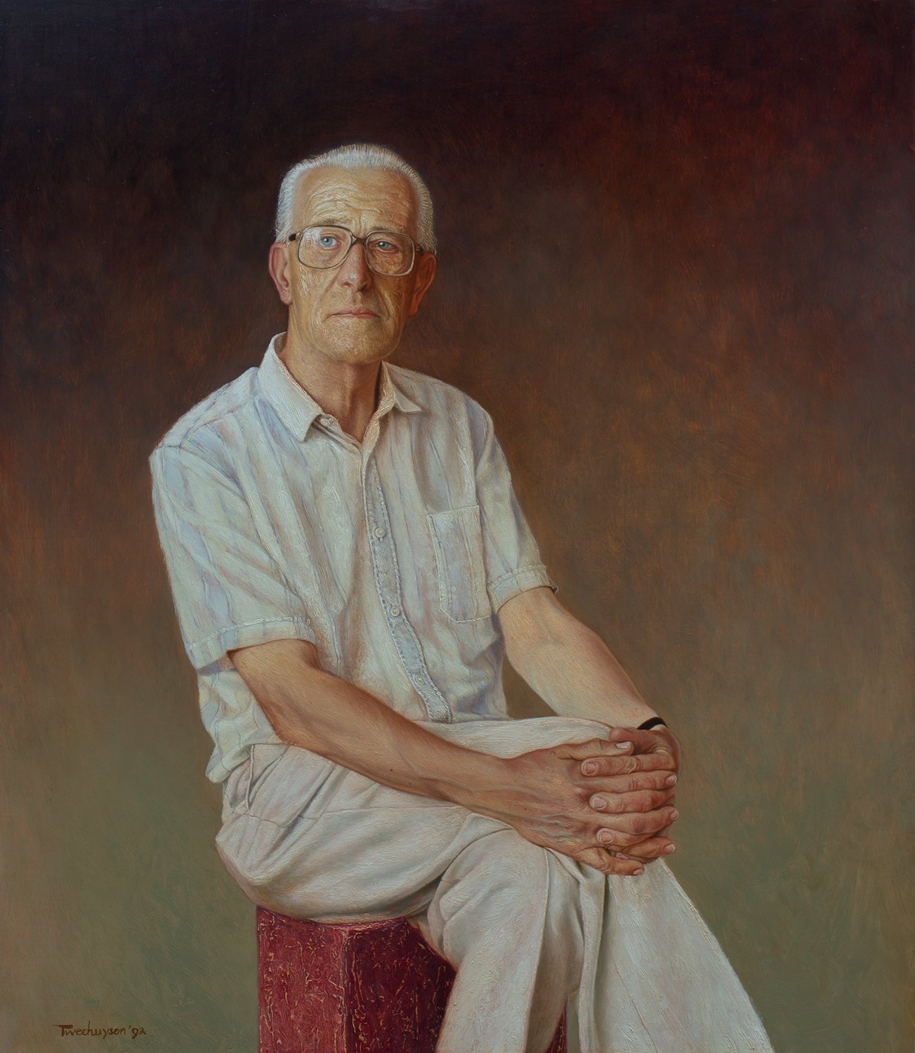 Portret man, schilderij, mannenportret, officiële portretten, zakelijk ...
