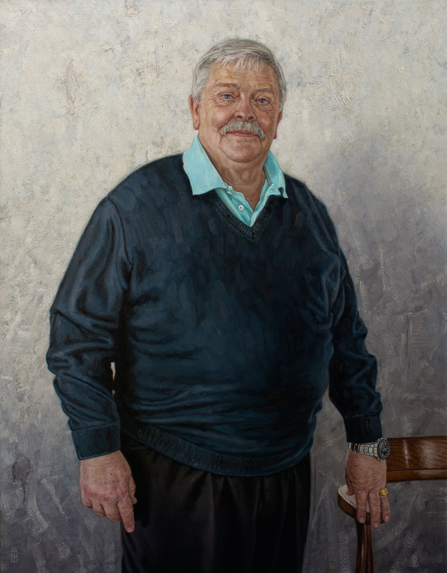 Portret man, schilderij, mannenportret, officiële portretten, zakelijk ...